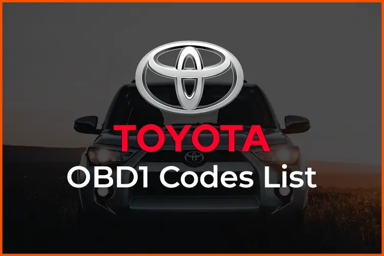Toyota OBD1 Codes List Free Download PDF OBD ADVISOR