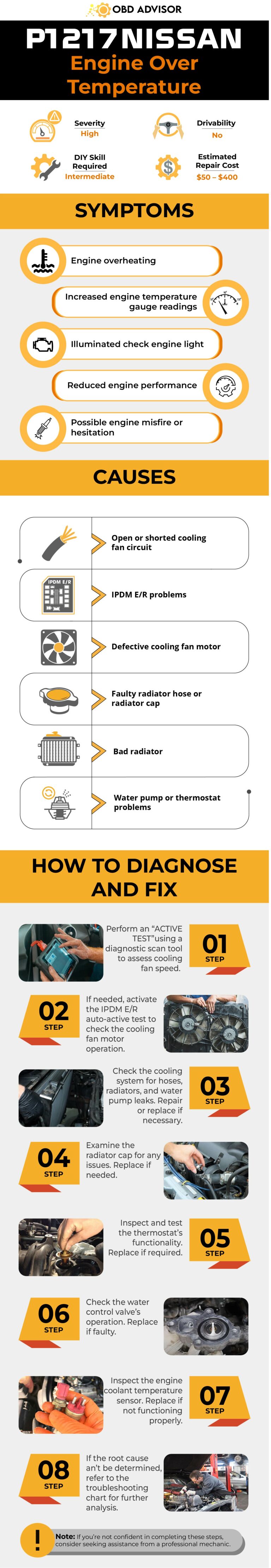 P1217 Nissan Code: Engine Cooling Insights - OBD ADVISOR