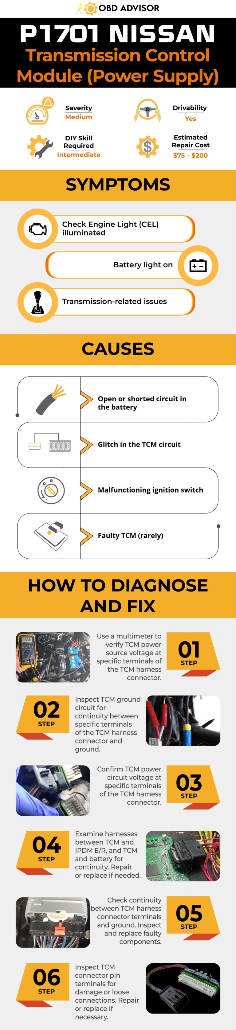 P1701 Nissan Code: Get It Fixed With Ease Like Never Before - OBD ADVISOR